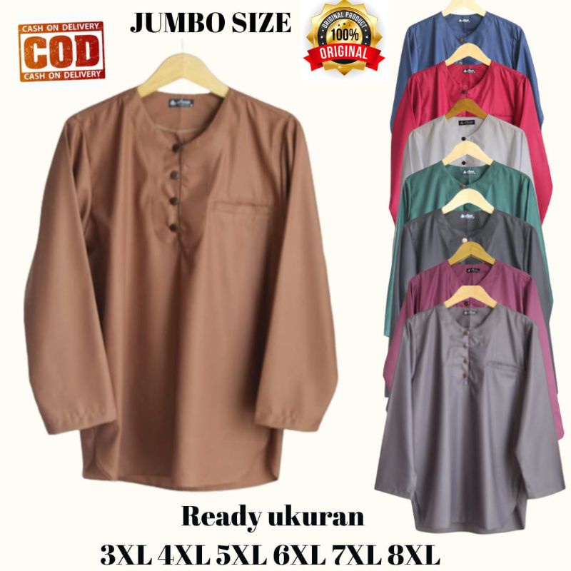 Jual Baju koko jumbo 3xl - 8xl dewasa lengan panjang katun toyobo ...