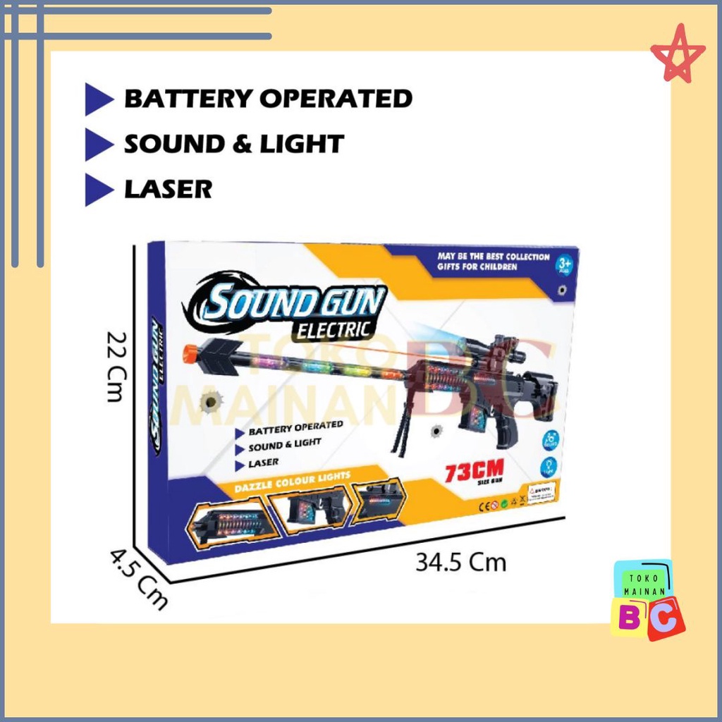 Jual Mainan Anak Senapan Laser Dengan Suara dan Lampu Murah Electric ...