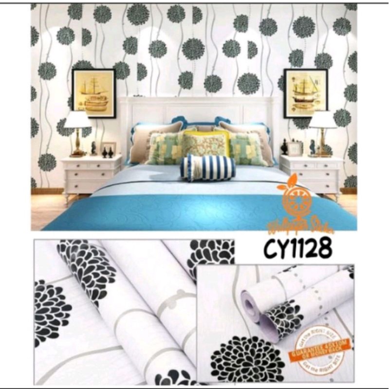 Jual Stiker Wallpaper Dinding Wallpaper Hitam Wallsticker Wallpaper ...