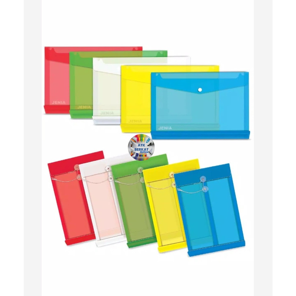 Jual [12pcs] Map Plastik Data Bag Folder Tali/kancing | Shopee Indonesia