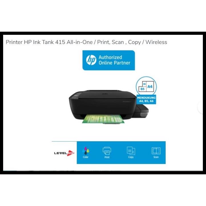 Jual Printer Hp Ink Tank 415 All-In-One / Print, Scan , Copy / Wireless ...