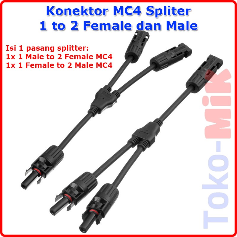 Jual KONEKTOR MC4 2 IN 1 2IN1 CABANG 2 (MC4 CONNECTOR T) 1 KE 2 ...