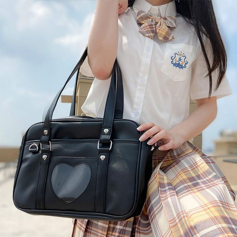 Jual Japanese heart shape kawaii JK school bag anime -Lupadipakai.id ...