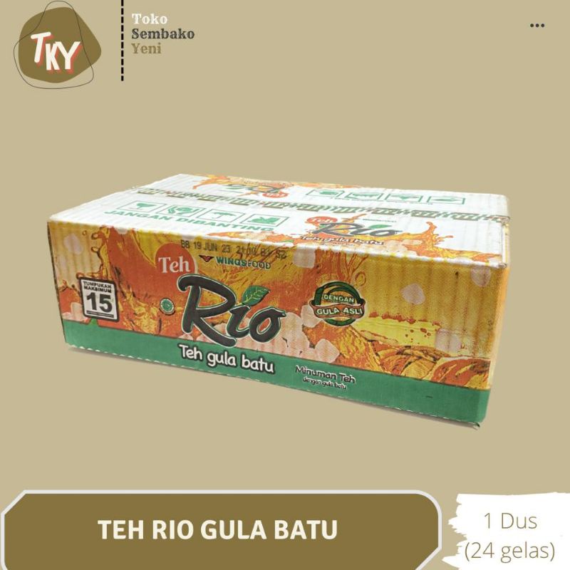 Jual Teh Rio Gula Batu 1 dus (isi 24 cup) | Shopee Indonesia