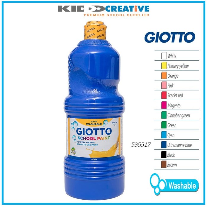 Jual Promo Bulan Ini Giotto School Paint 1000 Ml, Ultramarine Blue ...