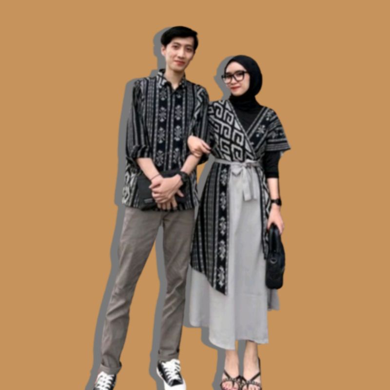 Jual baju etnik tenun Set couple tenun baju tenun set couple tenun Troso baju prewedding set ...