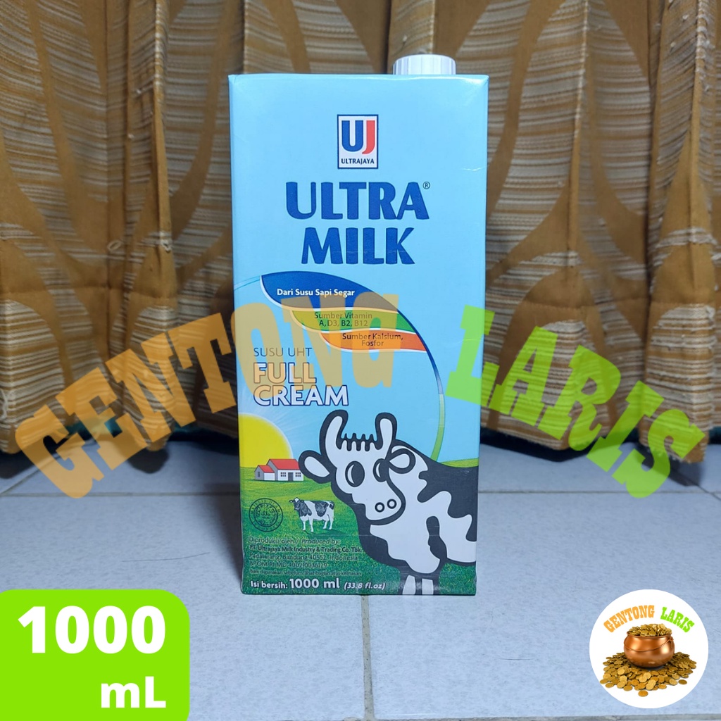 Jual [MINIMAL 2 PCS] ULTRA MILK Susu UHT Full Cream 1000mL (1 liter) / Rasa Original | Shopee ...