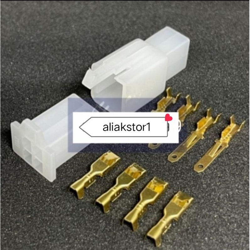 Jual socket kabel motor 4pin kecil + skun (set) | Shopee Indonesia