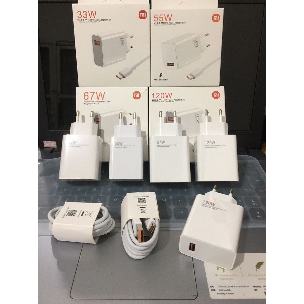 Jual Charger ori xiaomi 67W / 33W / 55W / 120W / type c mi turbo original product Mi 11 Mi 10 mi ...