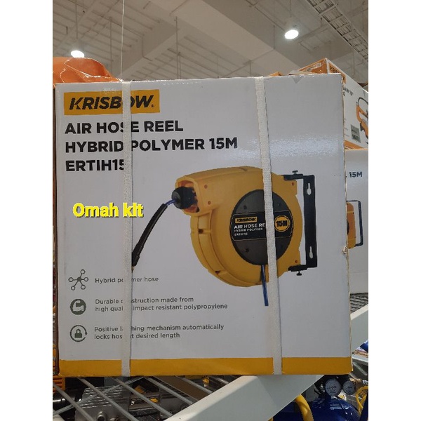 Jual selang angin kompresor krisbow hybrid 15 Mtr gulung otomatis air hose reel 15 meter ...