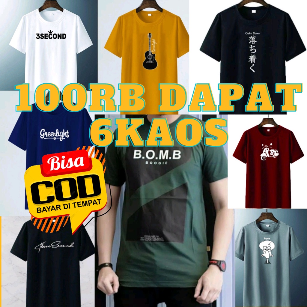 Jual Promo Paket Kaos 100rb dapat 6 kaos Distro Pria wanita Terlaris ... Jual Promo Paket Kaos 100rb dapat 6 kaos Distro Pria wanita Terlaris ...