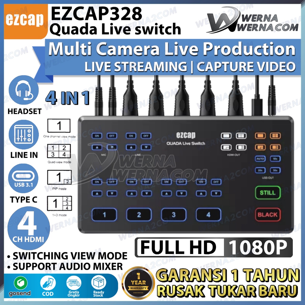 Jual EZCAP 328 Quada Live Switch Production 4 in 1 HDMI capture ...