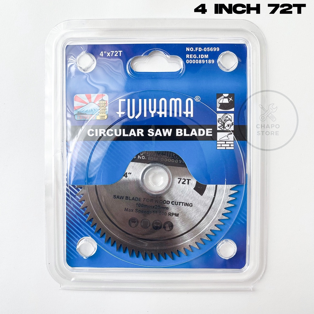 Jual Fujiyama circular saw blade 4" inch 72t mata gerinda potong kayu ...