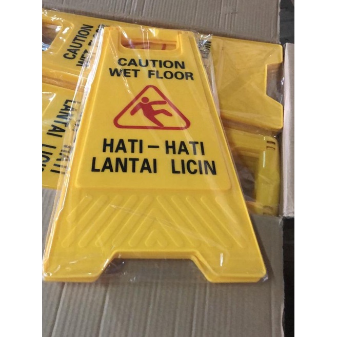 Jual Warning Sign Floor Wet Floor Papan Peringatan-Lantai Basah Licin ...