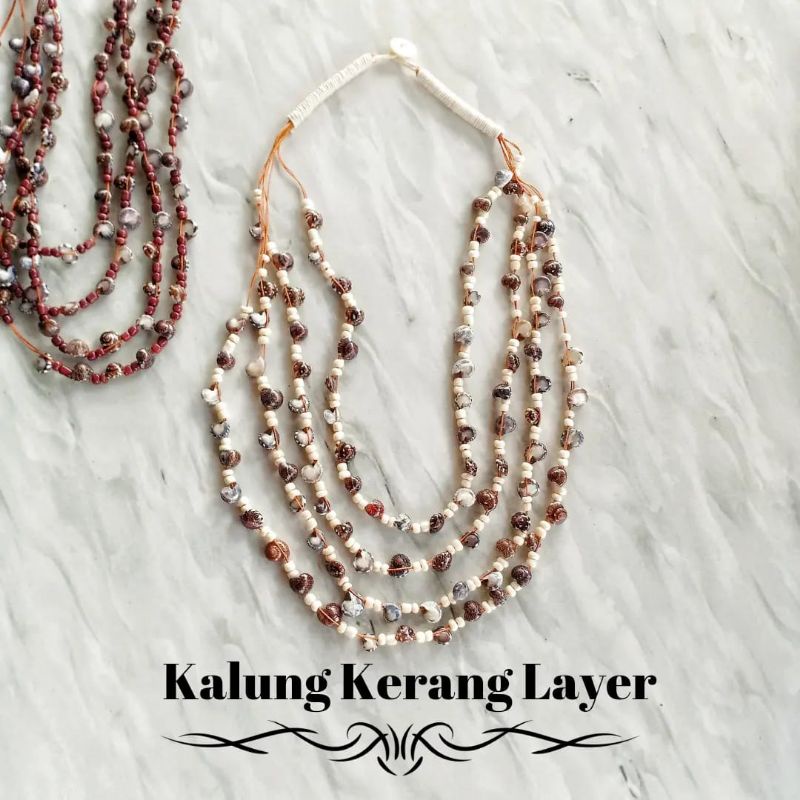 Jual Kalung Kerang Layer Khas Bali / Kalung Kerang / Kalung Wanita Lucu / Kalung Khas Bali ...