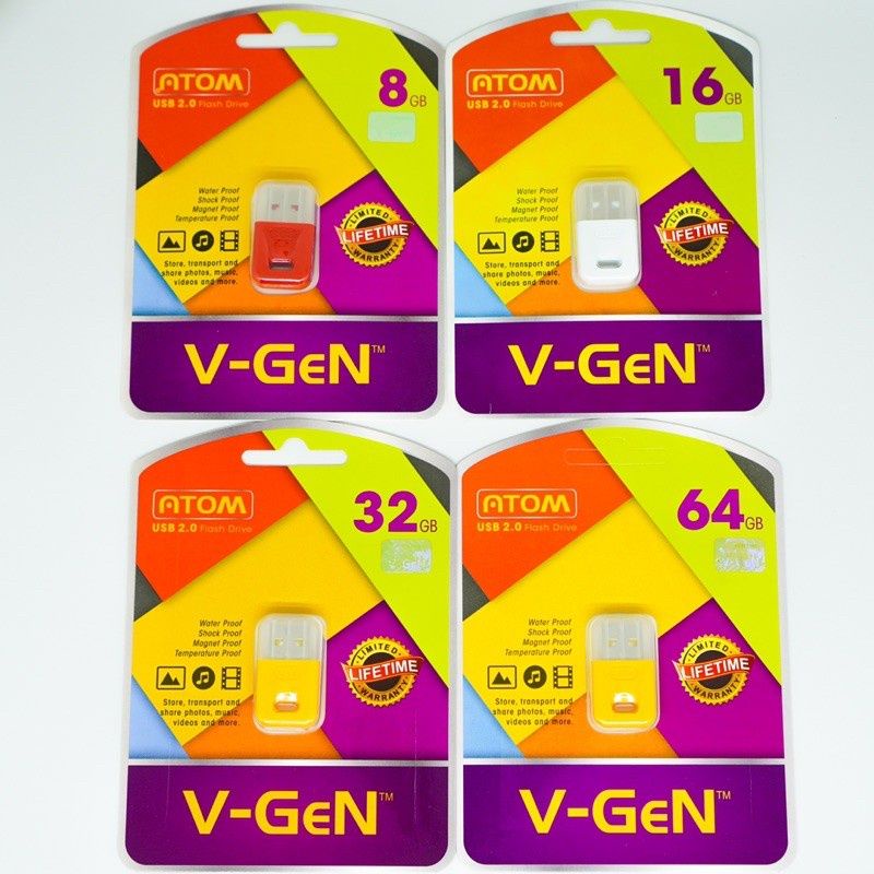 Jual Usb Flashdisk V-Gen Atom Waterprrof 8GB 16GB 32GB 64GB Original ...