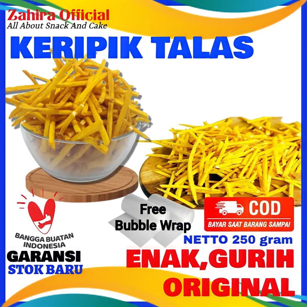 Jual Keripik Stik Talas Kuning Cemilan Tradisional Kripik Ubi Talas ...