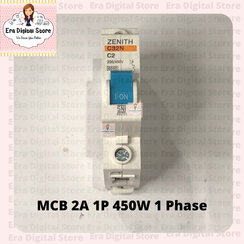 Jual MCB 2A 1P 450W 1 Phase 1Ph dengan Spesifikasi sesuai standarad SNI ...