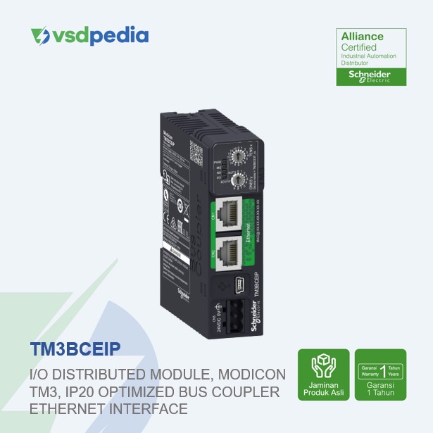 Jual Ethernet Tm3 Bus Coupler Module Schneider Tm3bceip [original