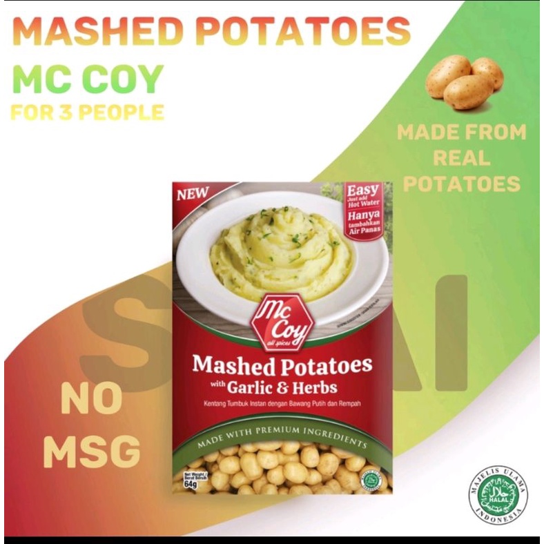 Jual Mc Coy Mashed Potatoes Instant McCoy Mashed Potato Kentang Tumbuk ...