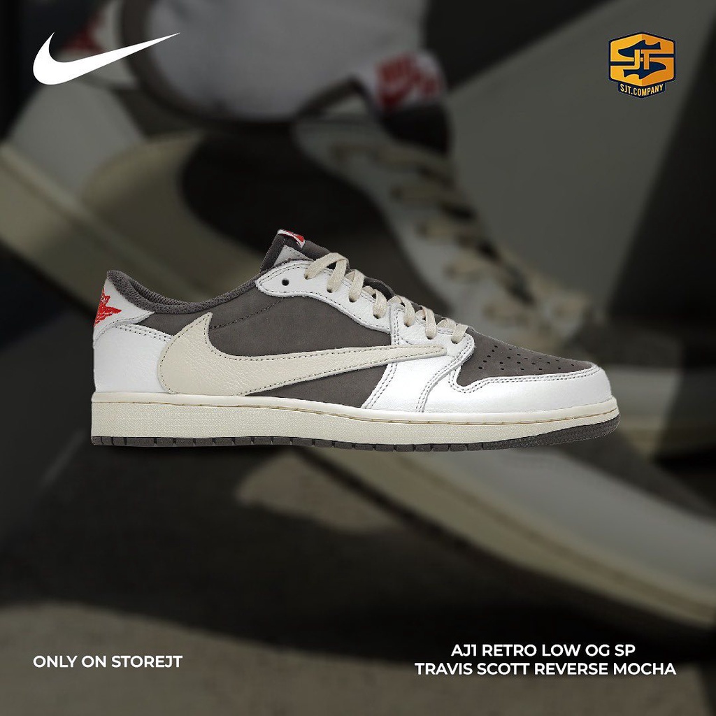 Jual Air Jor*an 1 Retro Low OG SP Travis Scott Reverse Mocha | Shopee ...