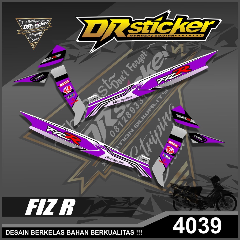 Jual 4039 Striping Fiz R Semifull- Striping Stiker Variasi Lis Yamaha ...