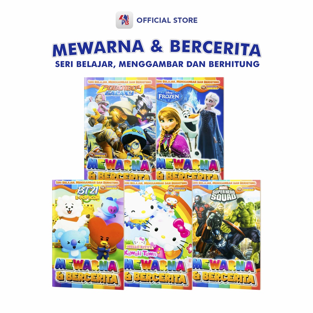 Jual Buku Anak Mewarnai Dan Bercerita Seri Belajar Menggambar Dan Berhitung Cover Random ...
