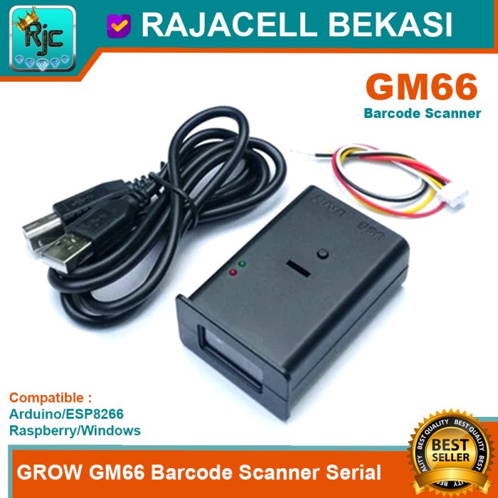 Jual GROW GM66 GM67 USB Serial Barcode Scanner Reader TTL UART Arduino ...