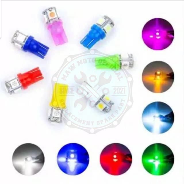 Jual Lampu Sen Led Colok Jagung 5 Mata T10 Motor Dan Mobil | Shopee ...