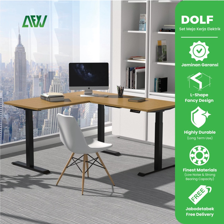 Jual AFW Meja Kerja Elektrik / Adjustable Desk / Meja Komputer DOLF ...