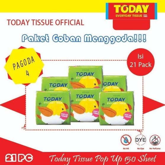 Jual Tissue Today - Pagoda 4 ( 21 pcs Tissue Pop Up 150 Sheet ...