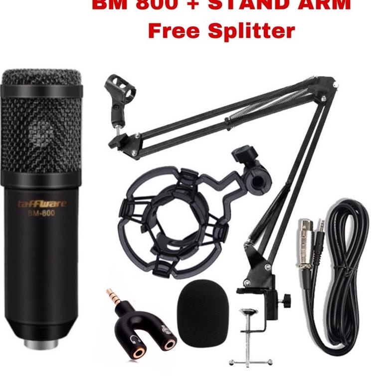Jual New Stock PAKET MICROPHONE BM 800 SMULE OR YOUTUBER TAFFWARE ...