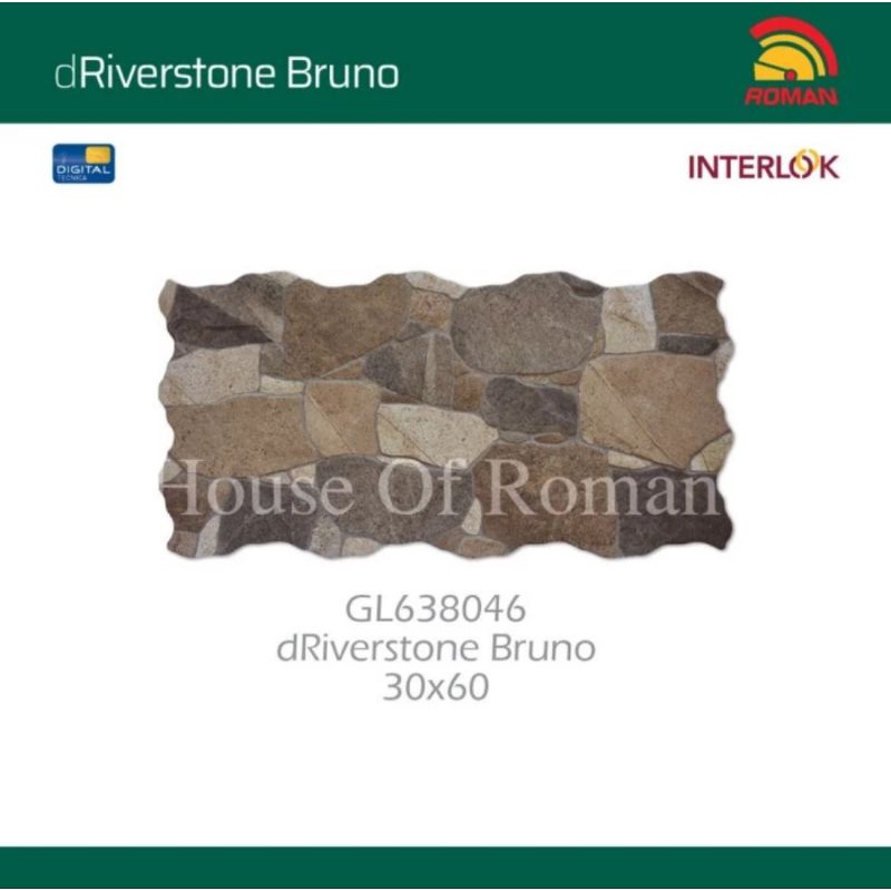 Jual Roman keramik interlock dRiverstone series 30x60 / granit dinding ...