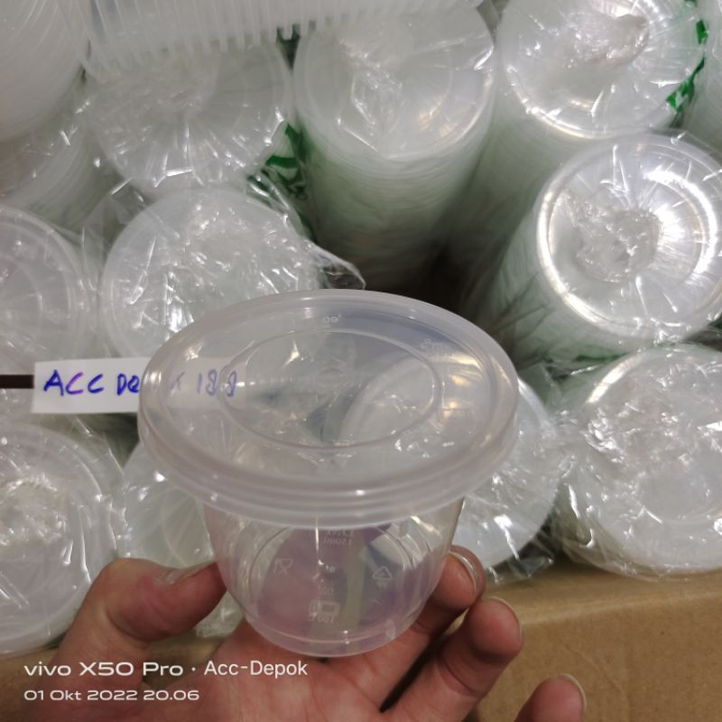 Jual Cup Jelly 150ml / Thinwall DM 150 ML BULAT ISI 25 SET | Shopee ...