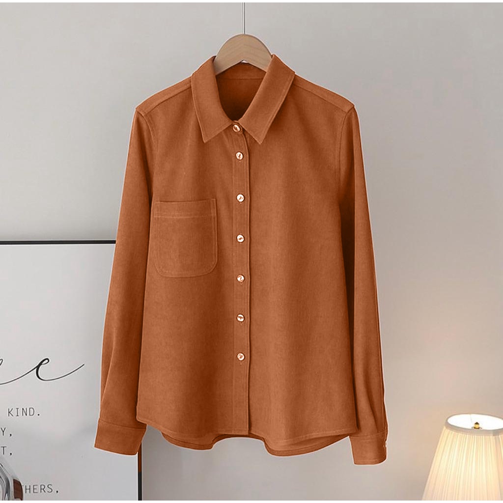 Jual KEMEJA WANITA / BASIC LONGSLEEVE / KEMEJA LONG SLEEVE KEMEJA ...