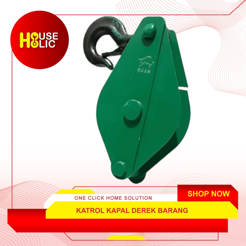 Jual Pulley Block 1 Ton 4" Inch / Catrol Kapal Barang / Katrol Derek ...