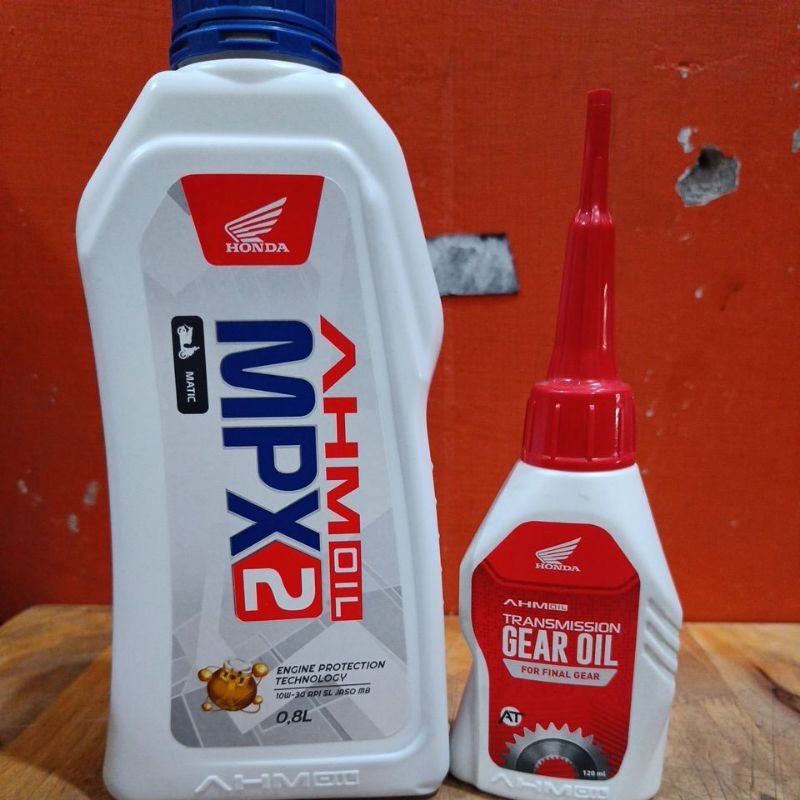 Jual Paket Oli Mpx2 800ml + Oil Gardan Ahm Gear Oli Mesin Motor Matic ...