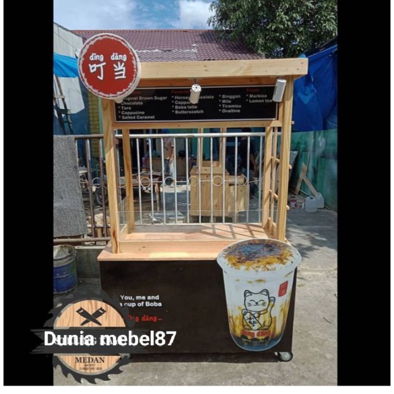 Jual booth kayu jati Belanda murah booth minimalis modern | Shopee ...