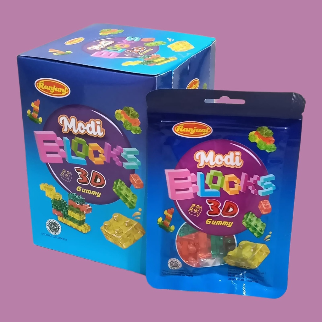 Jual Ranjani Modi Blocks 3D Permen Jelly [12 sachet/box] | Shopee Indonesia
