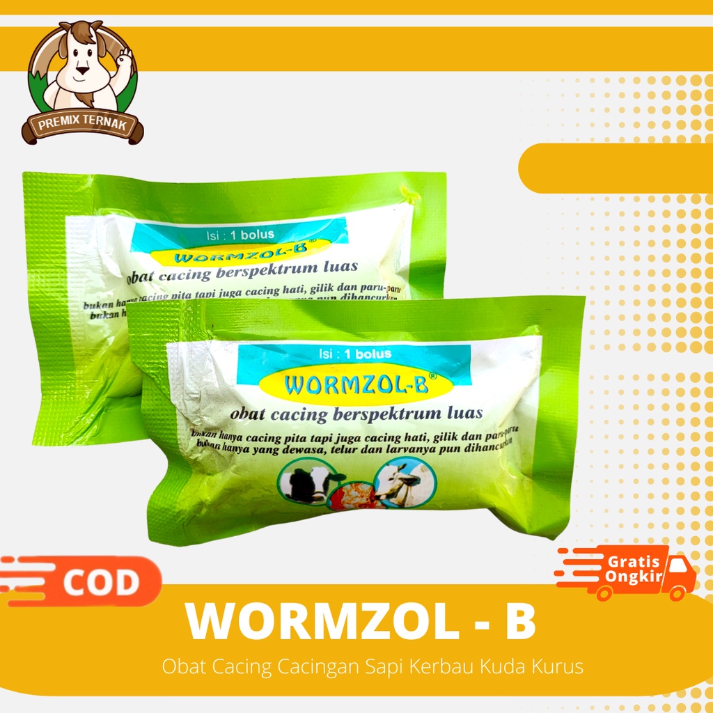 Jual WORMZOL B 1 BOLUS SACHET - Obat Cacing Cacingan Sapi Kerbau Kuda ...