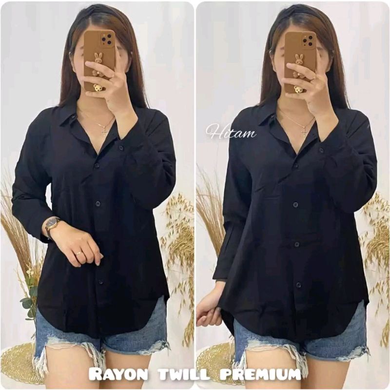 Jual Safira / MAUDY SHIRT // KEMEJA POLOS KATUN RAYON POLOS / MAUDY SHIRT // KEMEJA POLOS KATUN ...