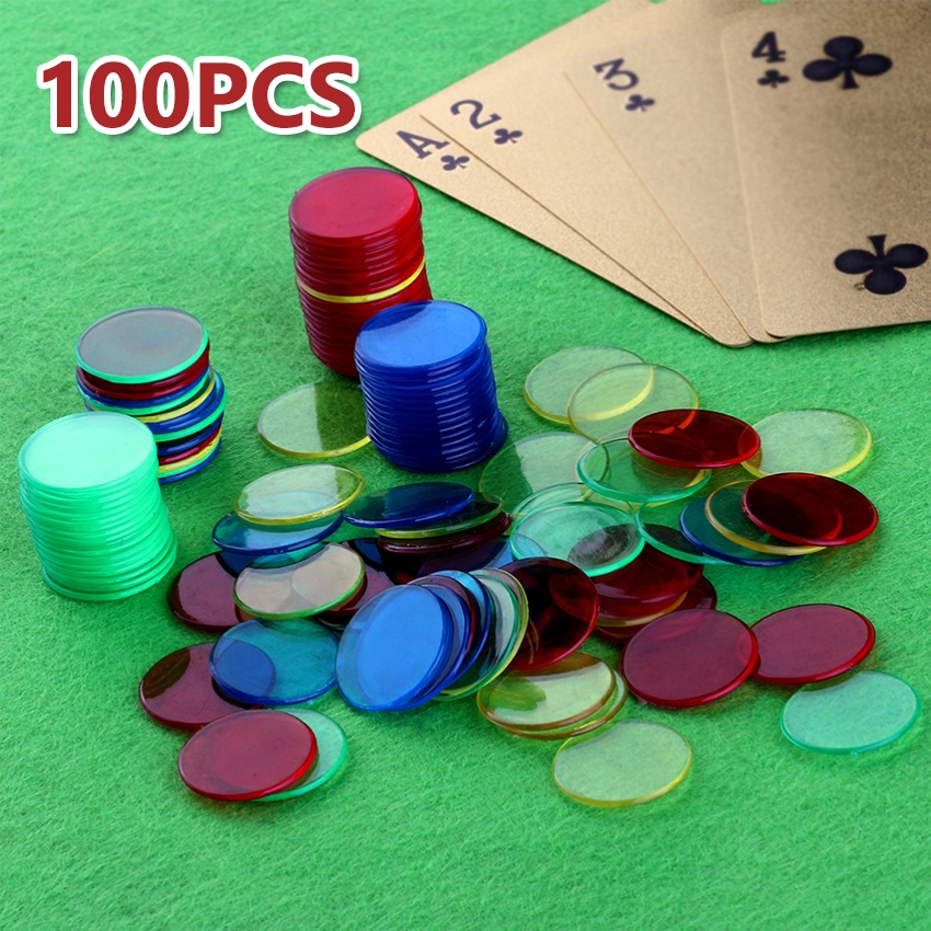Jual 100Pcs Koin Poker Bahan Plastik 19mm untuk Game Keluarga Minicart ...