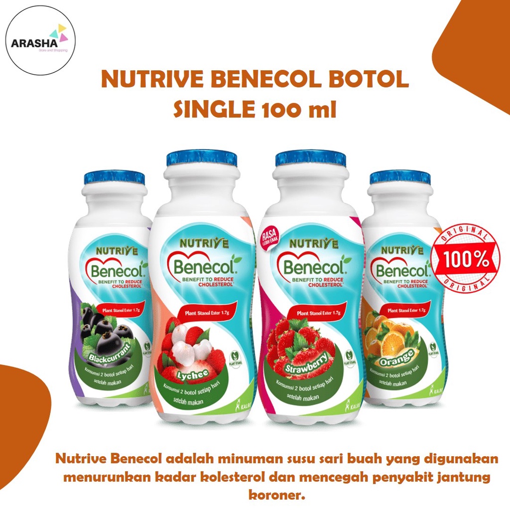 Jual NUTRIVE BENECOL BOTOL SINGLE 100 ml Minuman Penurun Kolestrol ...