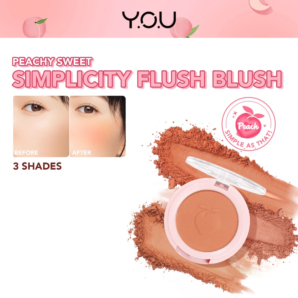 Jual Y.O.U Simplicity Flush Blush | Natural Face Cheek | Pigmented ...