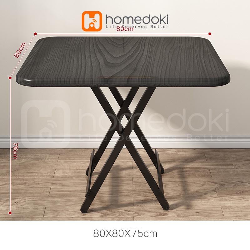 Jual Homedoki Meja Lipat Ukuran 80x80x75 / Meja Makan Lipat / Meja Lipat Kayu / Meja Makan ...