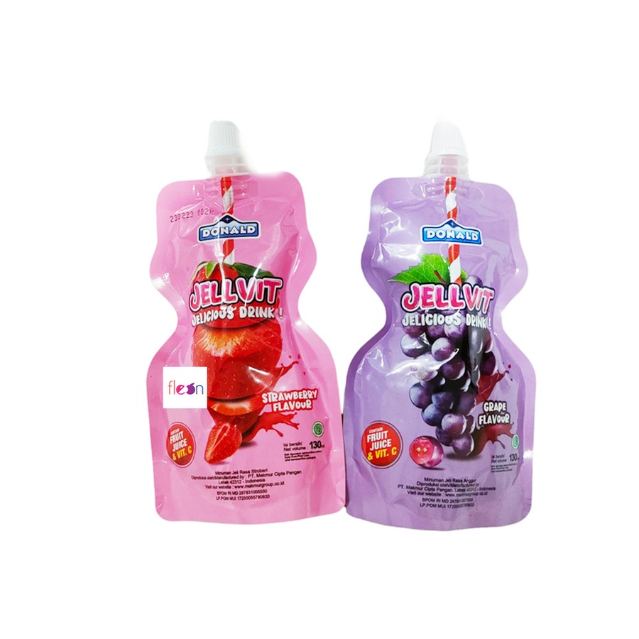Jual DONALD JELLVIT (GRAPE & STRAWBERRY) 130 ML | Shopee Indonesia
