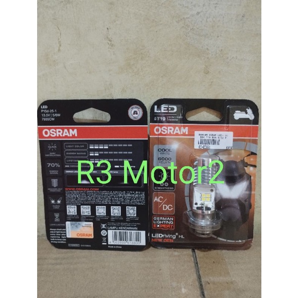 Jual Bohlam lampu depan LED OSRAM T19 AC/DC K1 12V 6/5watt all motor bebek dan matic | Shopee ...