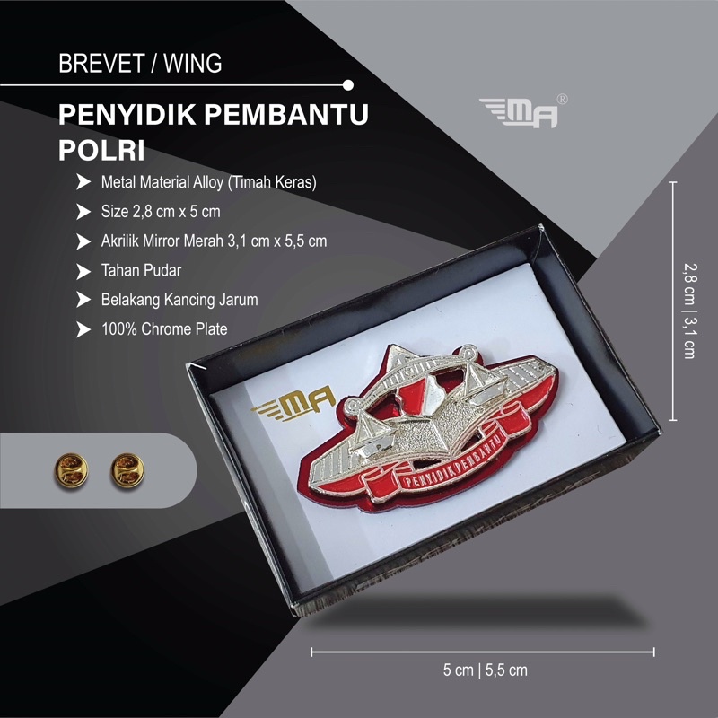 Jual WING PENYIDIK PEMBANTU PDH BRIVET BREVET PIN PENYIDIK PEMBANTU ...