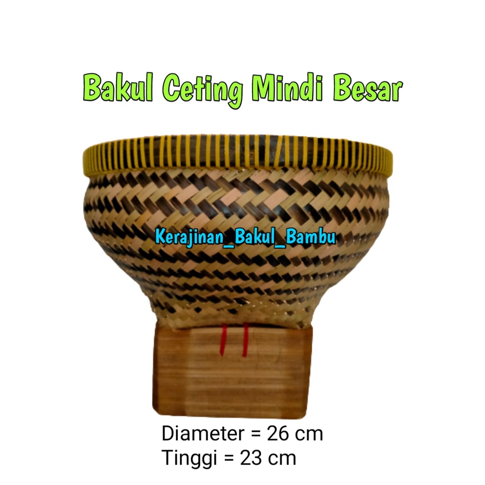 Jual Bakul nasi bakul bambu Boboko ceting kulit mindi besar 26 cm ...