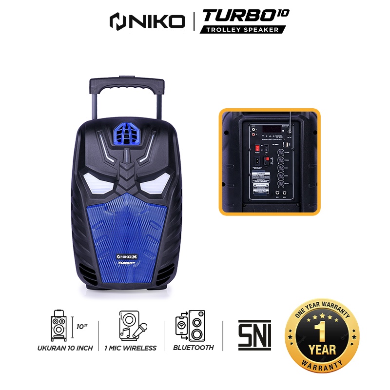 Jual Speaker Trolley NIKO SLANK TURBO 10 l GARANSI RESMI | Shopee Indonesia